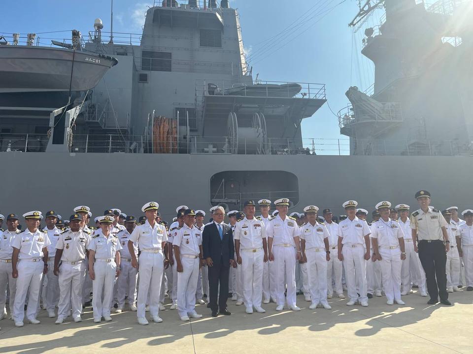 Japanese Navy Vessels “Bungo” and “Etazima” Call At Ream Naval Base ...